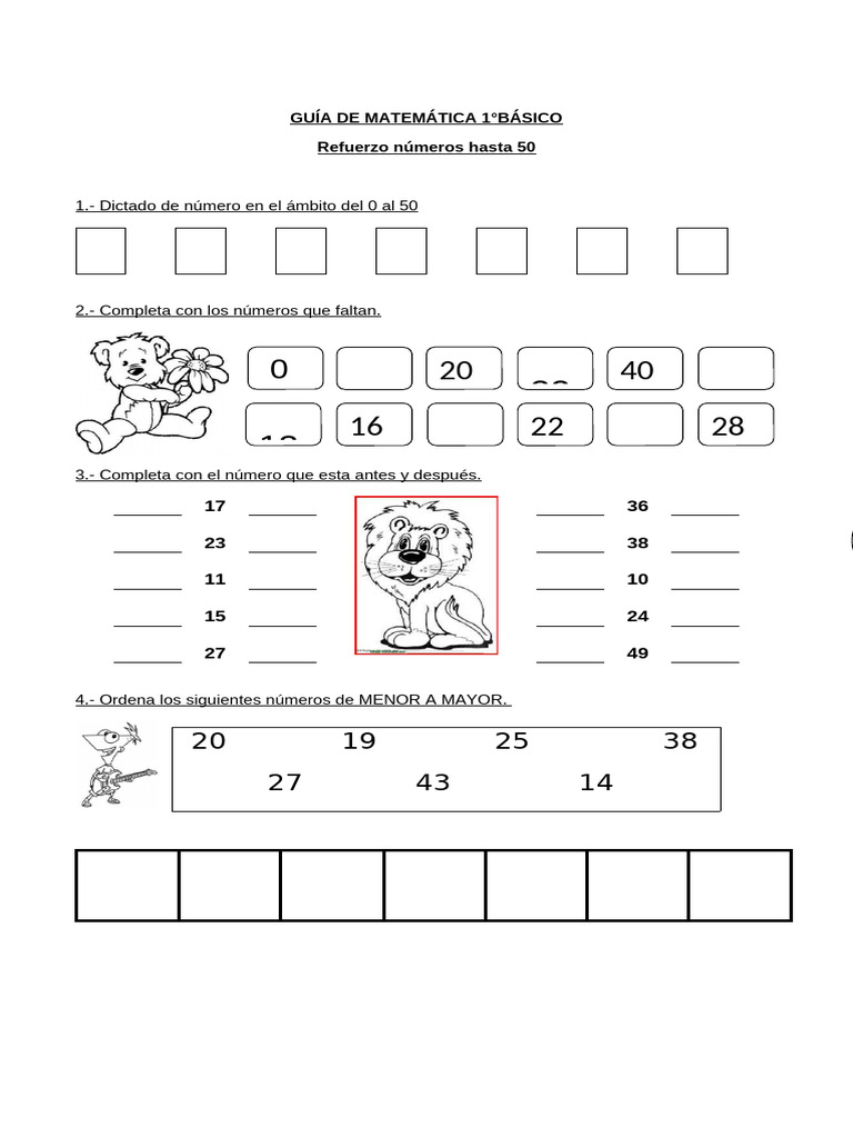 Guia Matematica Refuerzo Hasta 50 | PDF | Métodos y materiales de enseñanza