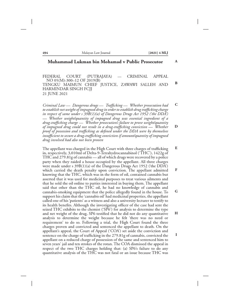 THC Trafficking Conviction Appeal | PDF | Reasonable Doubt | Prosecutor