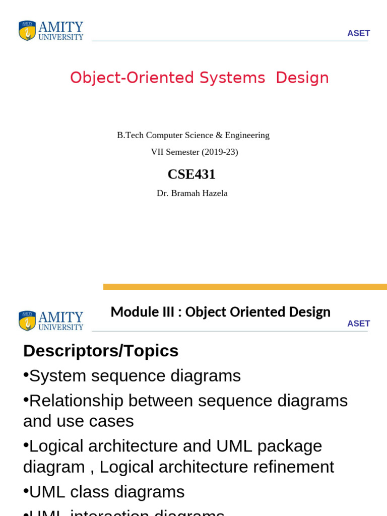 Oosd 3 Module | PDF | Use Case | Unified Modeling Language