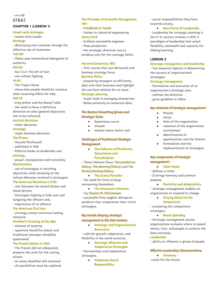 Strat Reviewer | PDF | Strategic Management | Strategic Planning Strat Reviewer | PDF | Strategic Management | Strategic Planning
