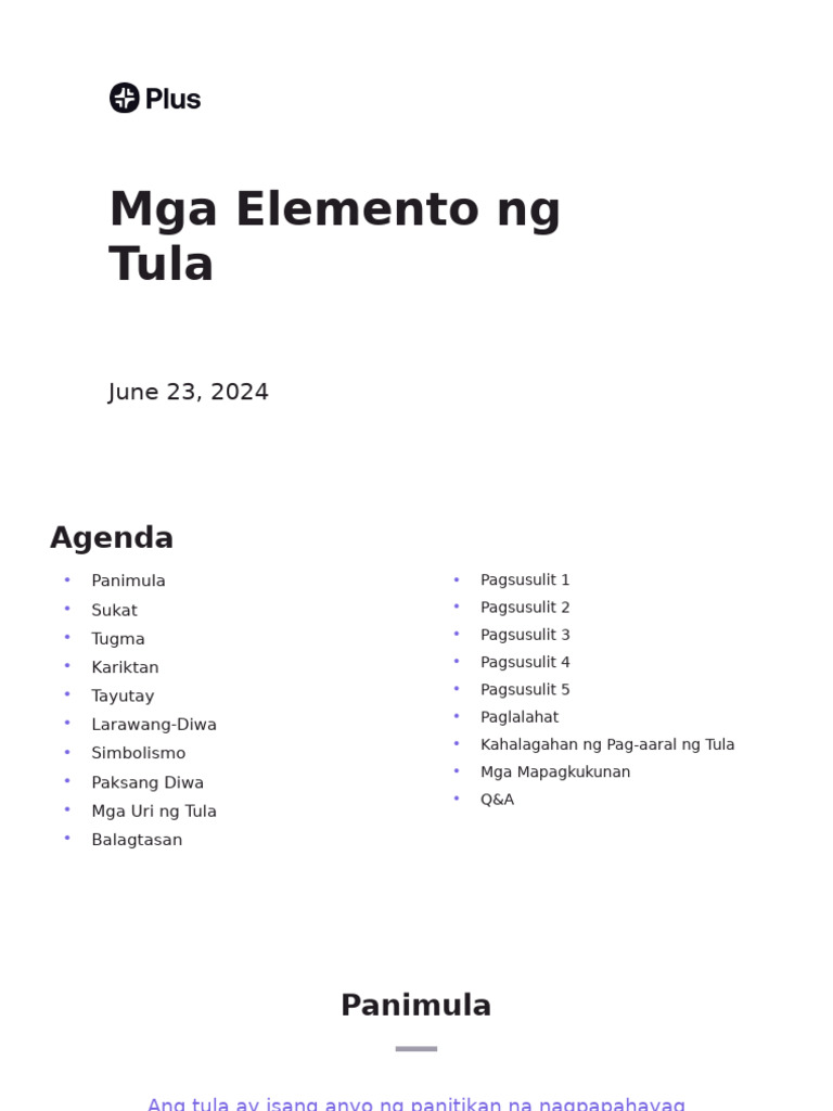 FILIPINO 10 Q2 11 Mga Elemento NG Tula | PDF