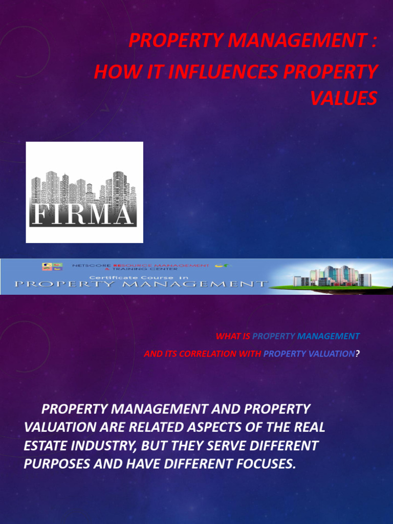 Property Management's Impact on Valuation | PDF | Property Management ...