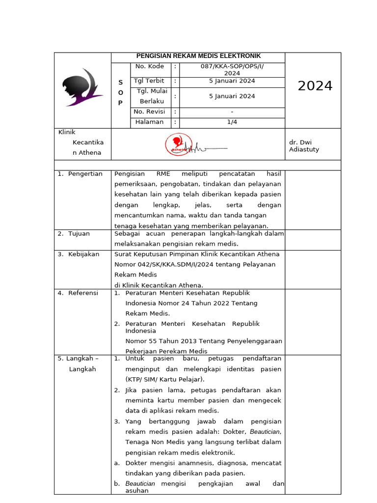 Sop Pengisian Rme | PDF