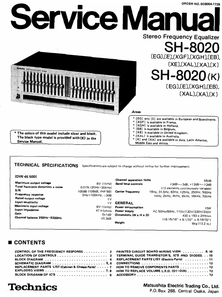 Hfe Technics Sh-8020 Service | PDF