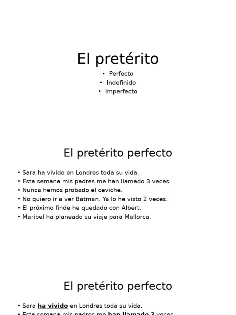 Gramatica - El Pretérito | PDF | Madrid | Lingüística