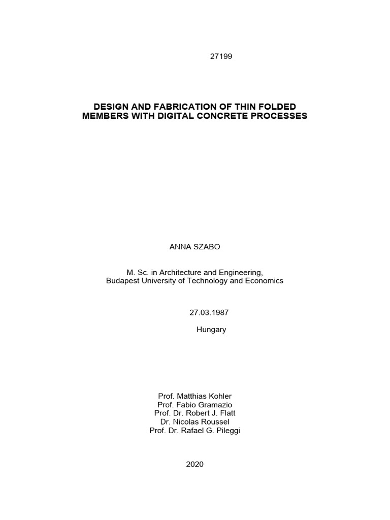 PHD Final AnnaSzabo | PDF | Concrete | Methodology