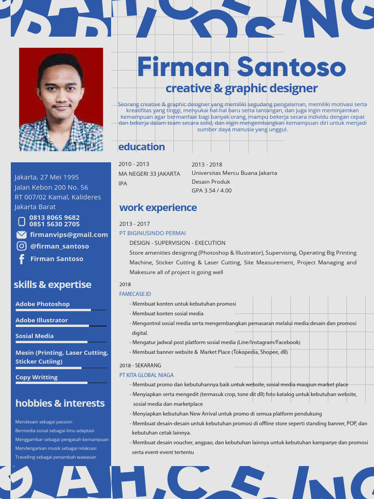 CV Portfolio Firman Santoso 2021 | PDF
