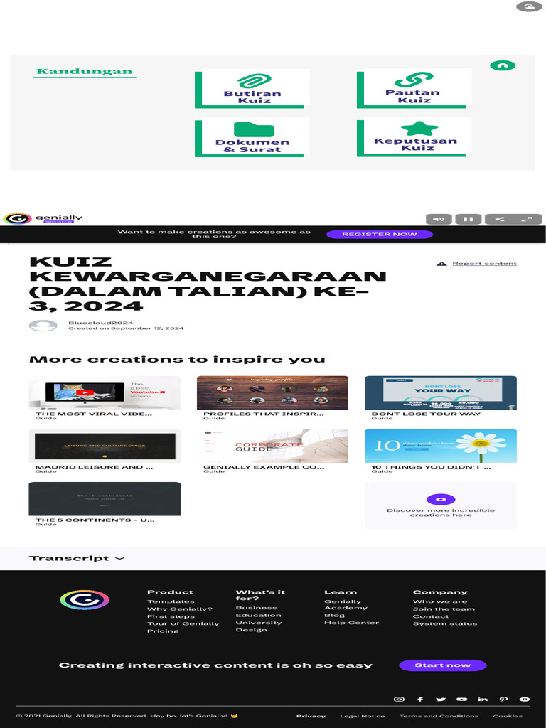Kuiz Kewarganegaraan (Dalam Talian) Ke-3, 2024 | PDF