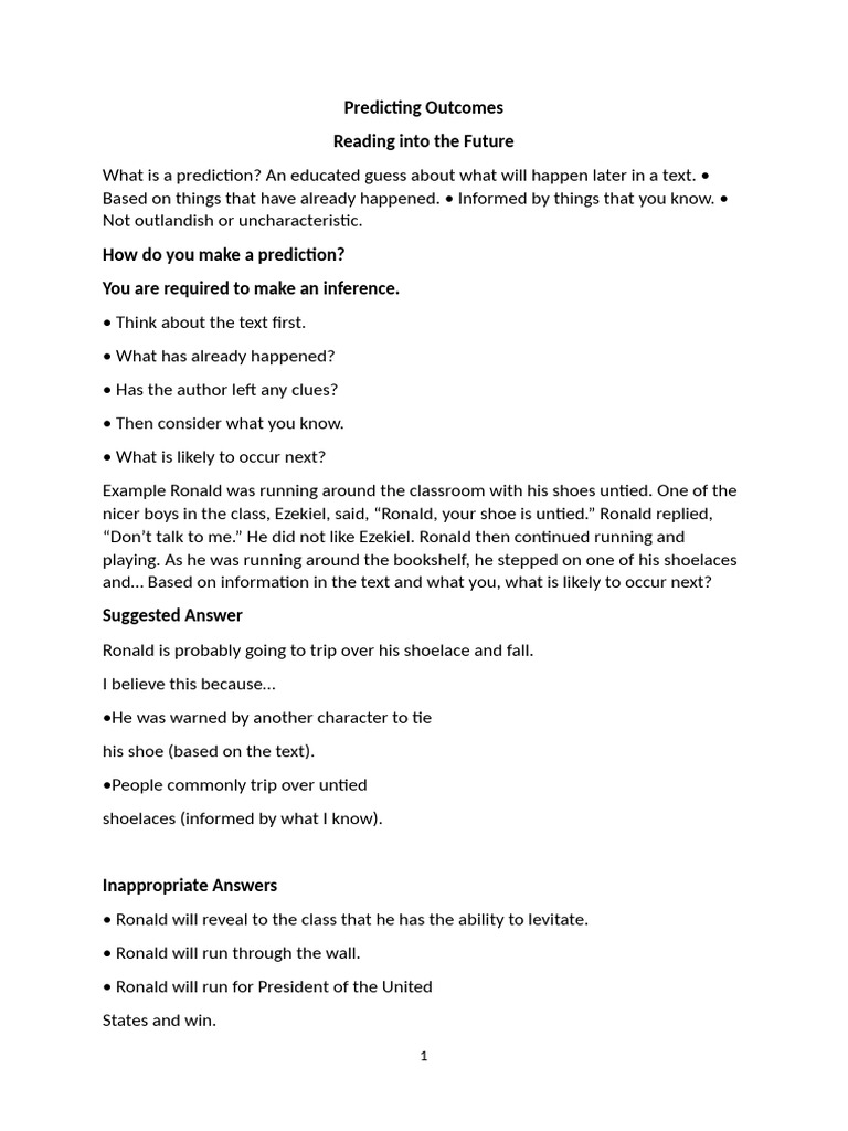 Binsoy Predicting Outcomes | PDF | Language Arts & Discipline | Self ...