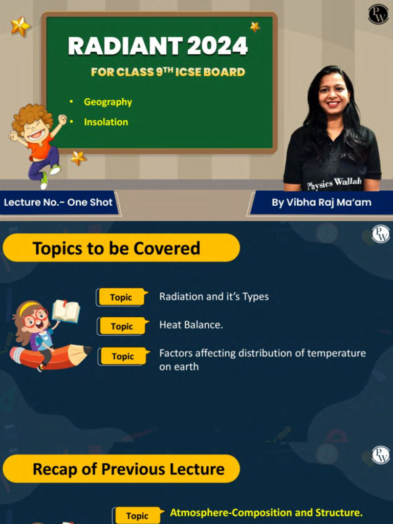 Insolation - One Shot - Class Notes - Radiant 2024 | PDF