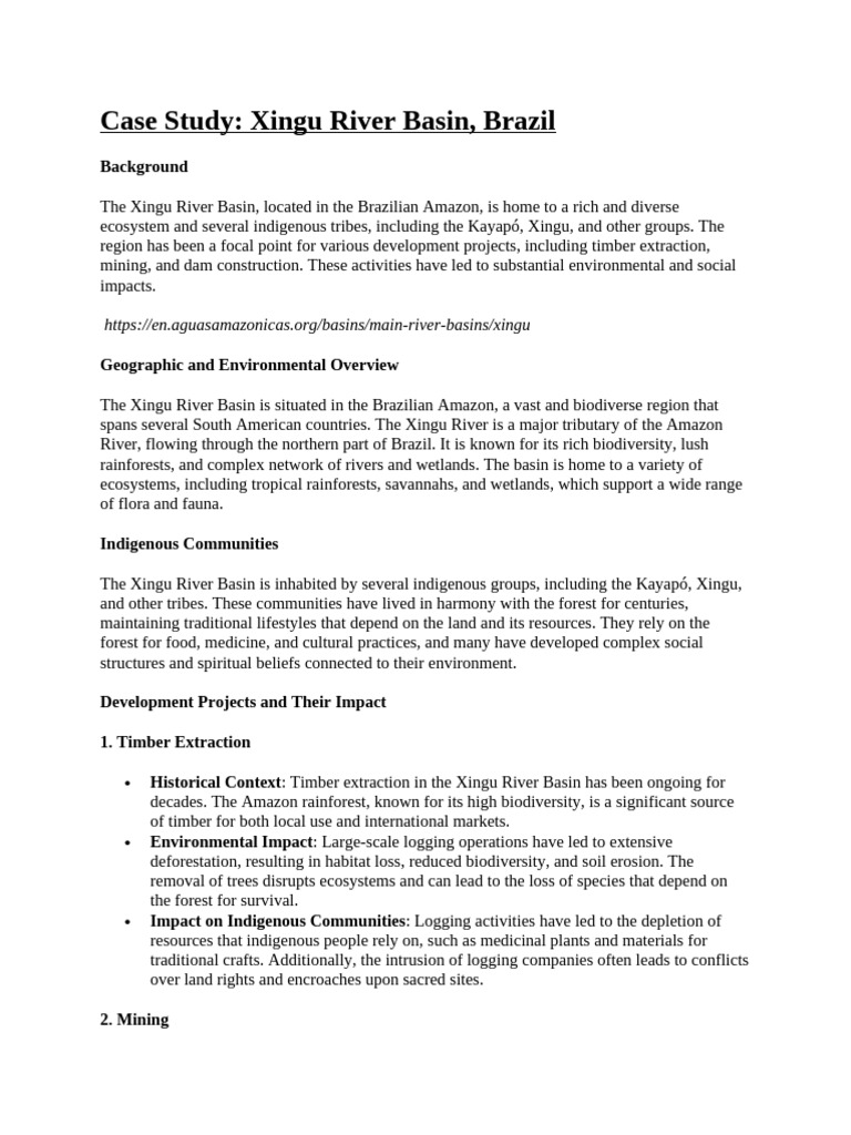 Case Study 4 | PDF | Logging | Amazon Rainforest