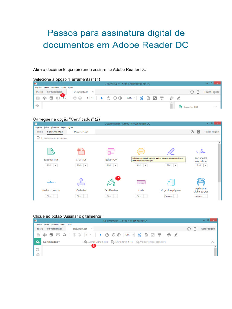 Tutorial Assinatura Digital | PDF
