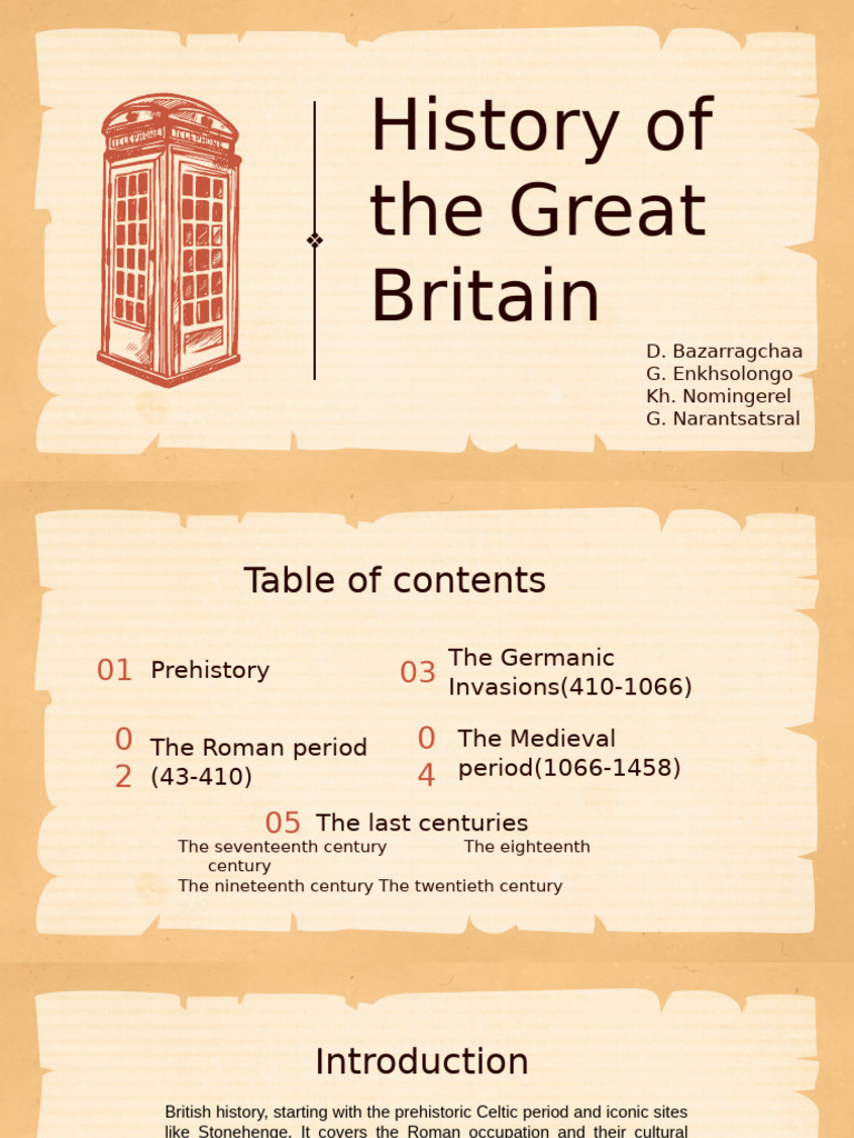 History of British | PDF | Kingdom Of England | Common Era