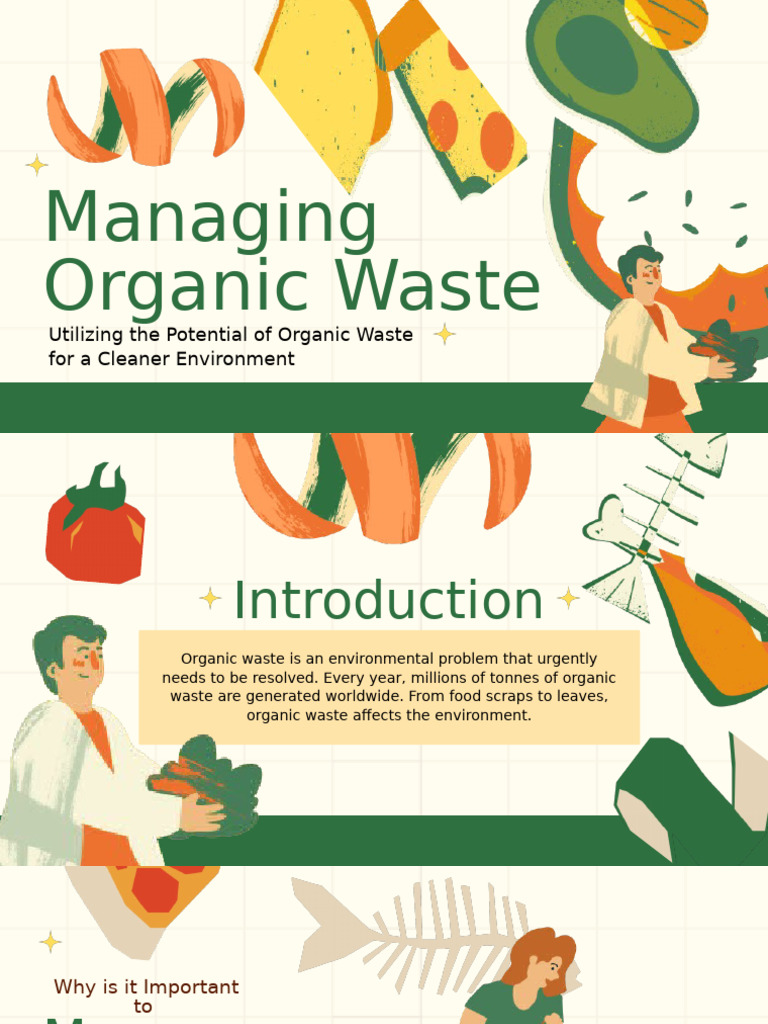 Cream and Green Illustrative Managing Organic Waste Presentation | PDF ...