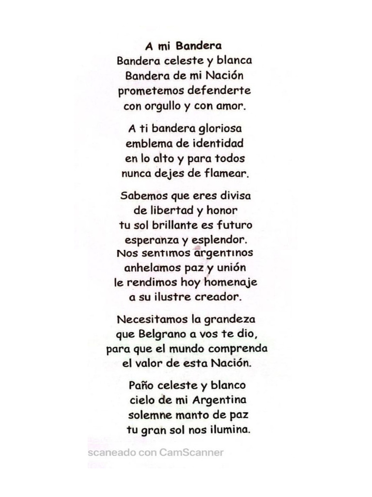 Poesía A Mi Bandera | PDF