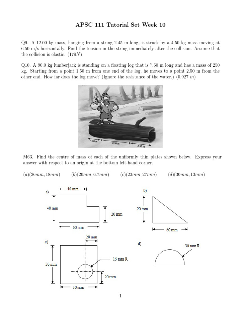 APSC 111 Week 10 Tutorial Solutions | PDF | Teaching Methods & Materials | Science & Mathematics