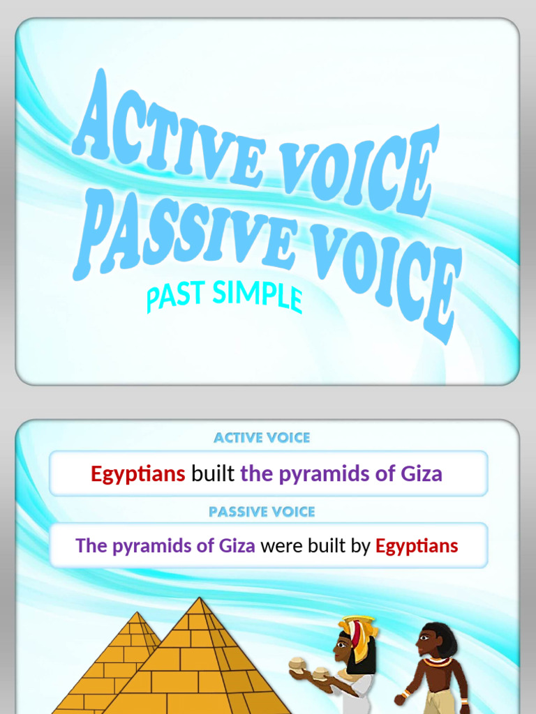 Passive Voice PPT Fun Activities Games Grammar Drills 49418 | PDF