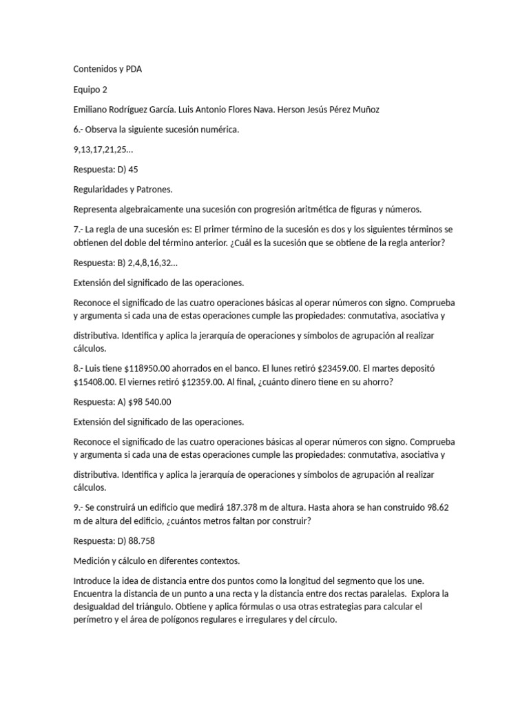 Contenidos y PDA - Equipo2 | PDF
