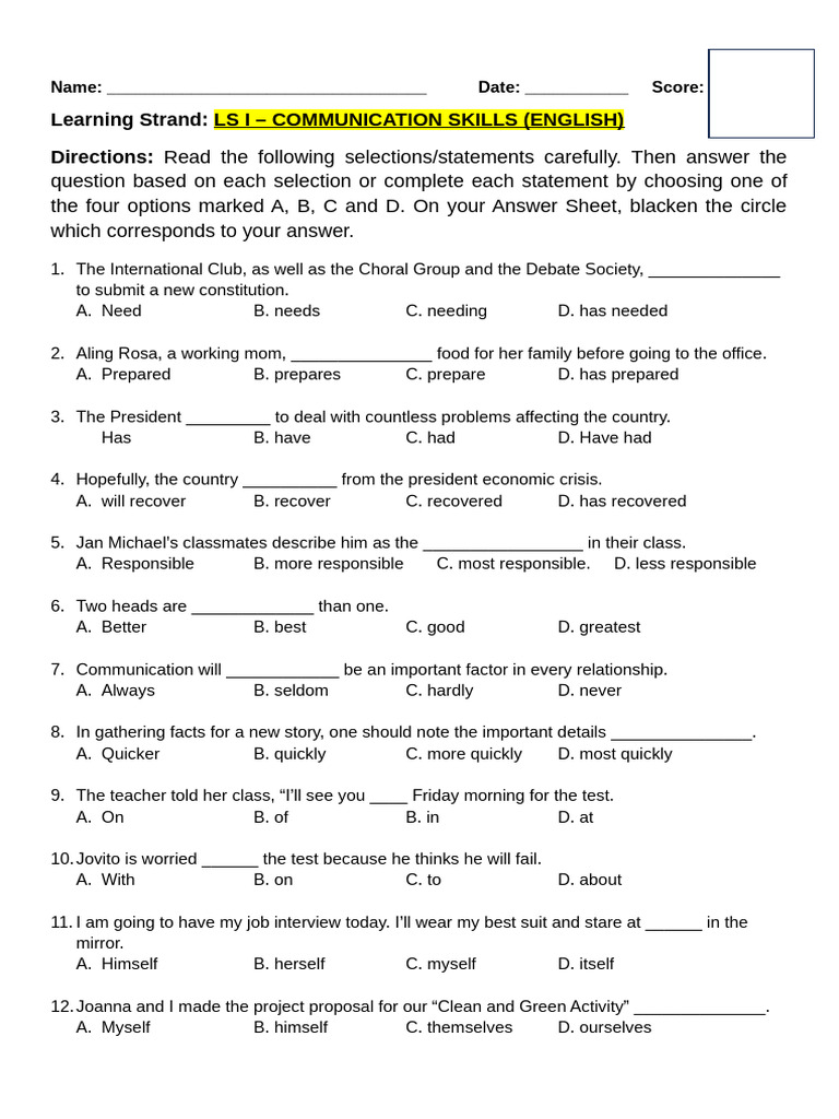 Ls1 English Reviewer | PDF | Salary | Body Image