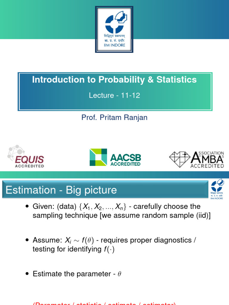 Lec11 | PDF | Bias Of An Estimator | Estimator