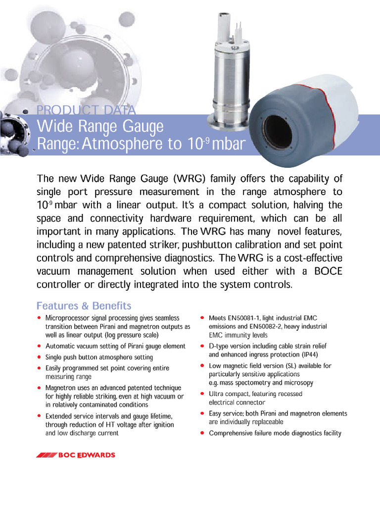 Edwards Wide Range Gauge A4 Format | PDF