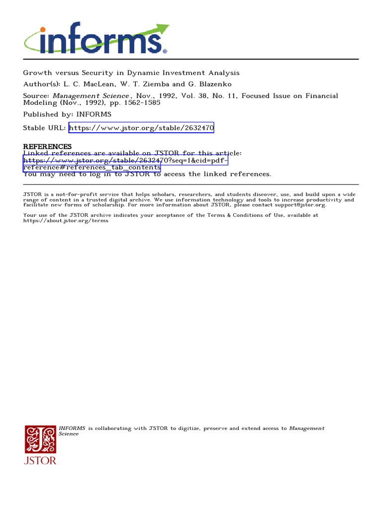 MacLean GrowthversusSecurity 1992 | PDF