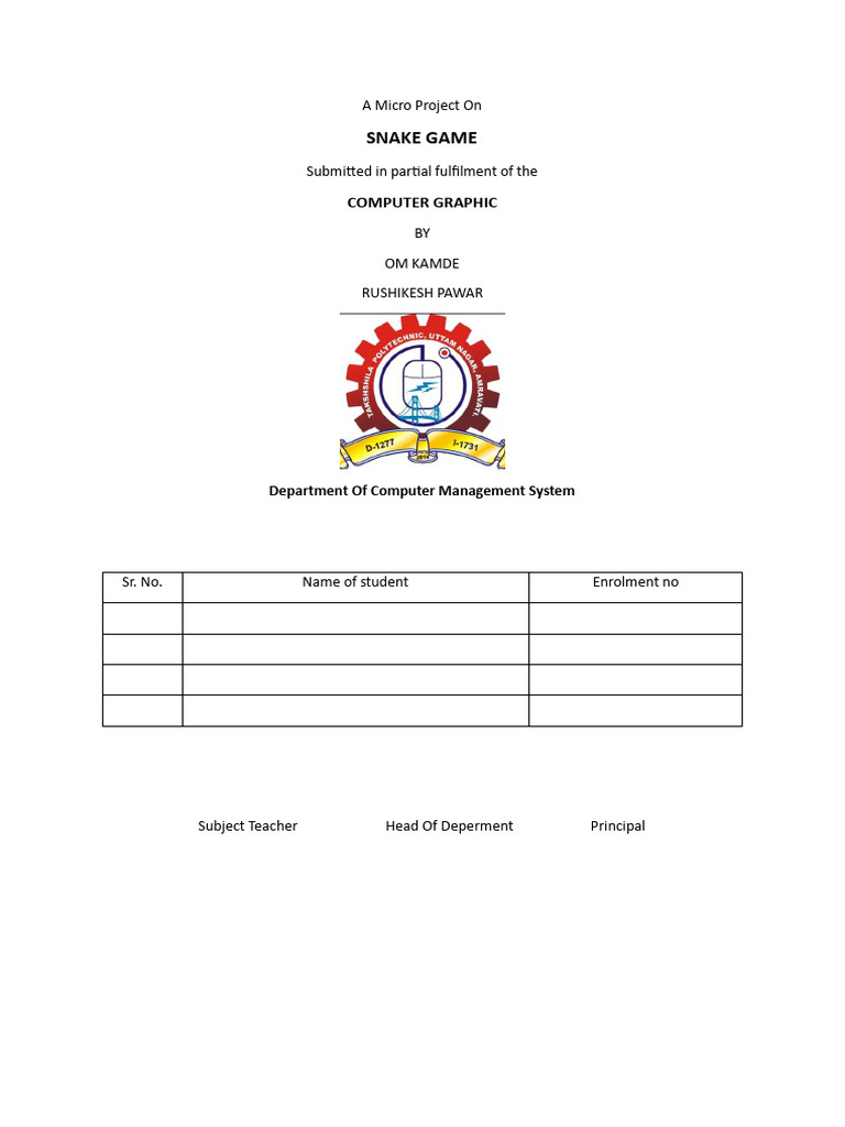 CGR Micro Project | PDF | Computer Science | Computer Programming CGR Micro Project | PDF | Computer Science | Computer Programming