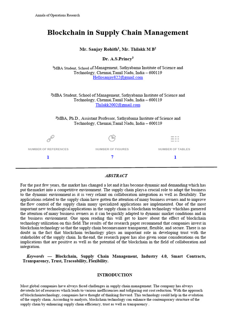Blockchain's Impact on Supply Chains | PDF | Supply Chain | Supply ...