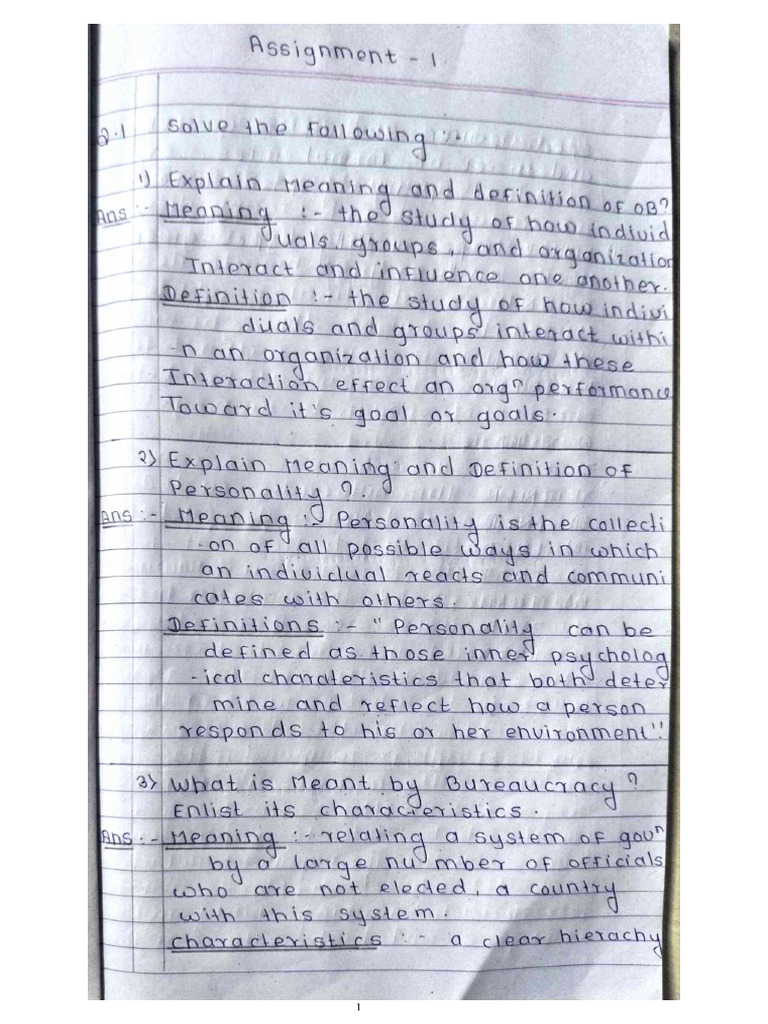 Ob Assignment BXN | PDF