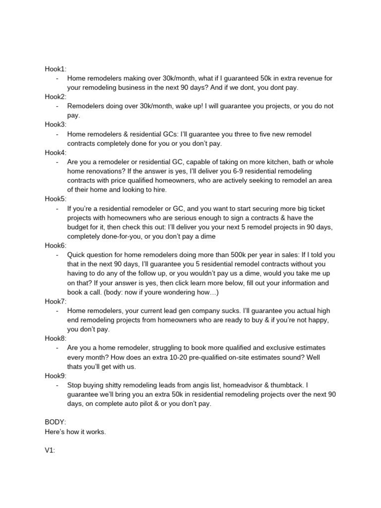 Video Ads Script | PDF | Renovation | Home Improvement