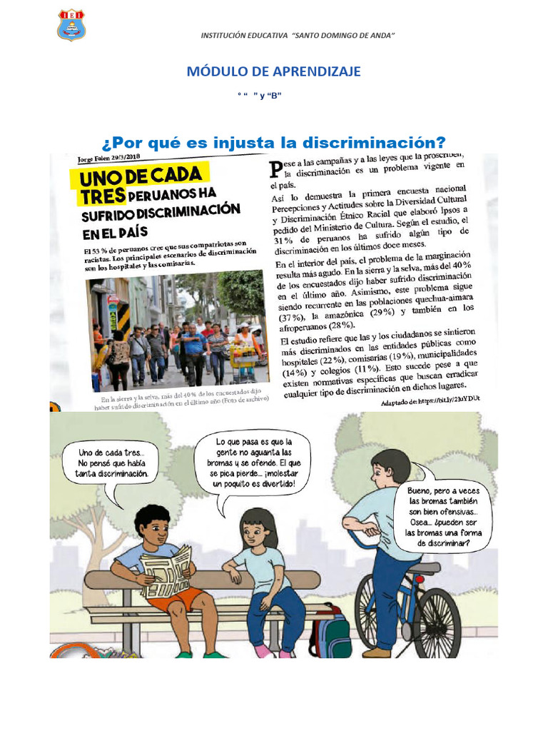 DPCC TERCERO modulo | PDF | Discriminación | Violencia DPCC TERCERO modulo | PDF | Discriminación | Violencia