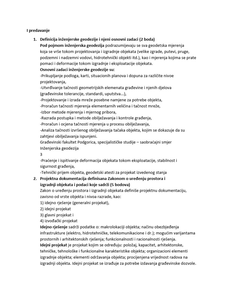 Skripta Geodezija | PDF