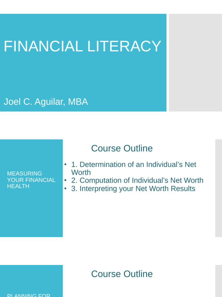 Financial Literacy PPT Chapter 2 | PDF | Expense | Debt