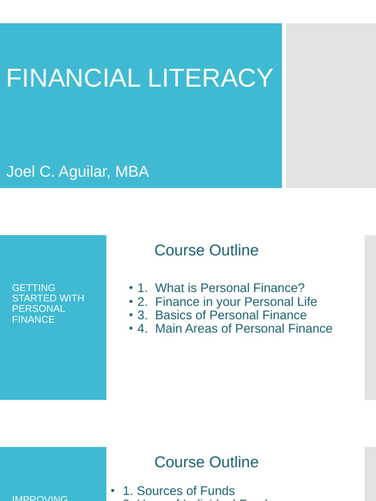 Financial Literacy PPT Chapter 1 | PDF | Investing | Credit