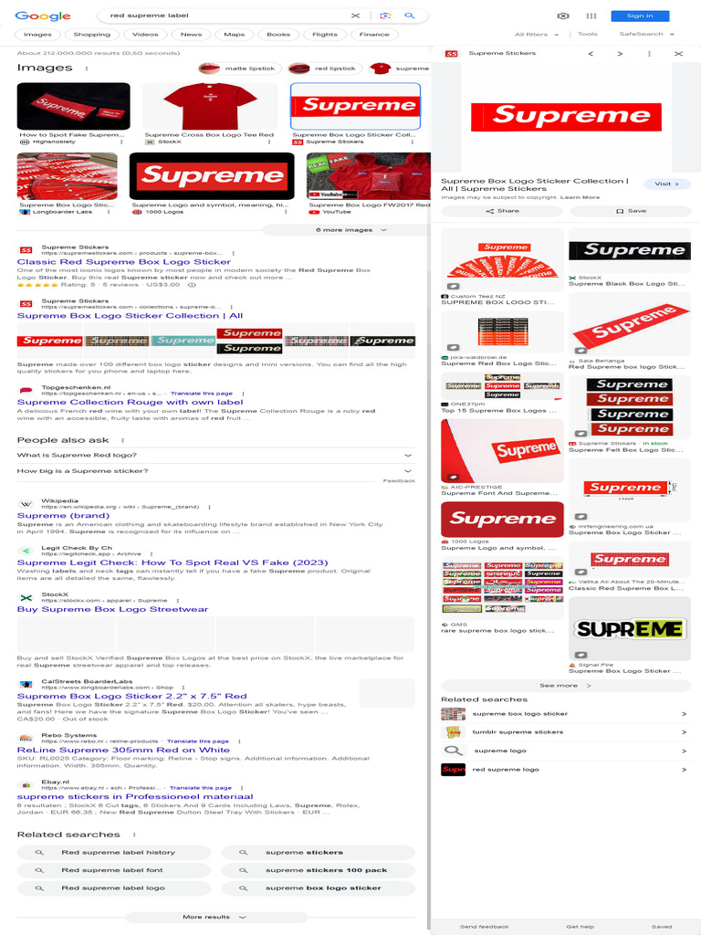Red Supreme Label - Google Search | PDF