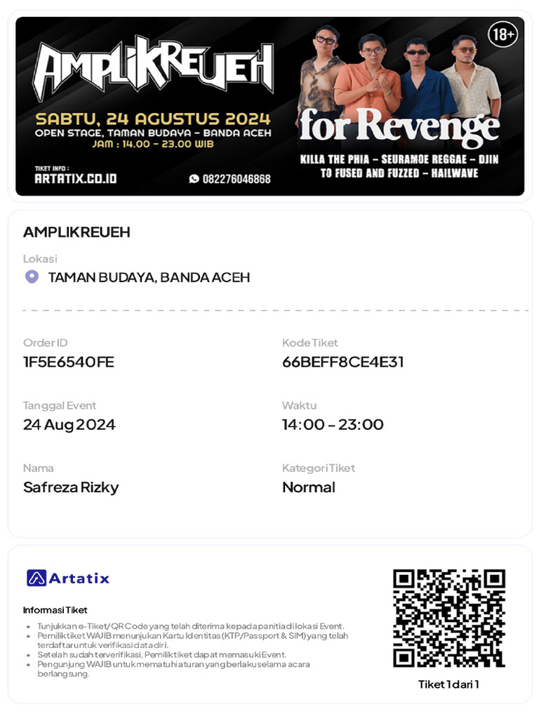 Contoh Tiket Event | PDF