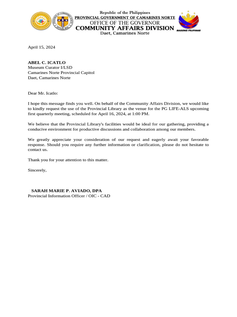 Request Letter For Library | PDF | Travel