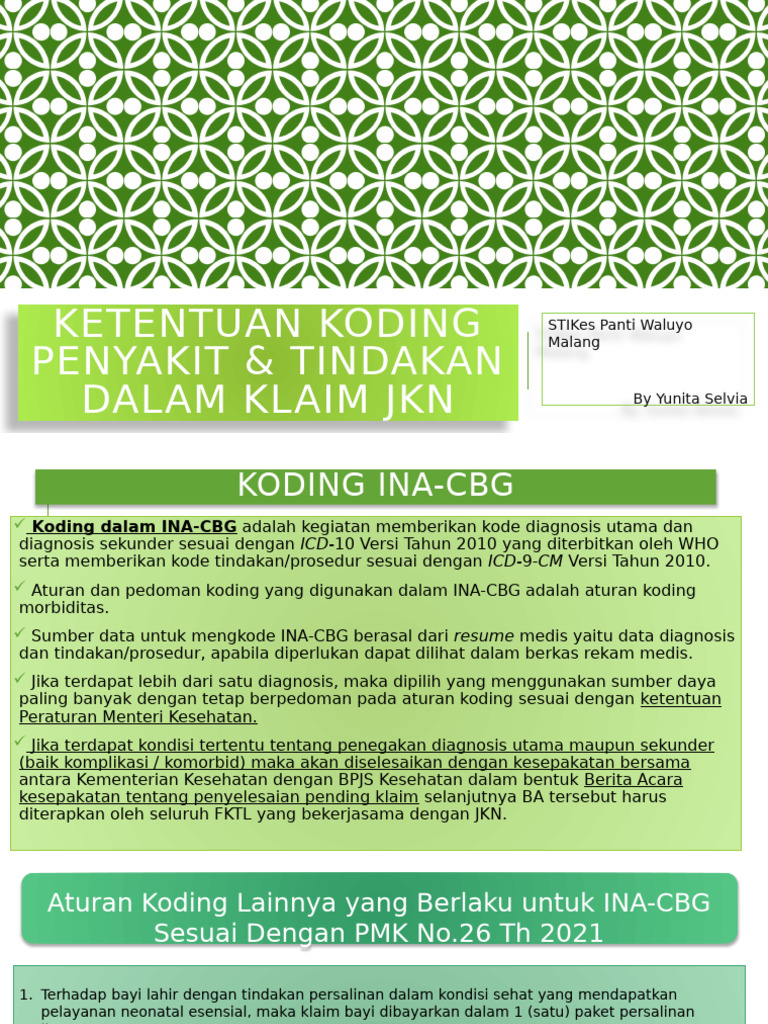 Aturan Koding INA-CBG JKN | PDF | Pengembangan Diri | Sains & Matematika