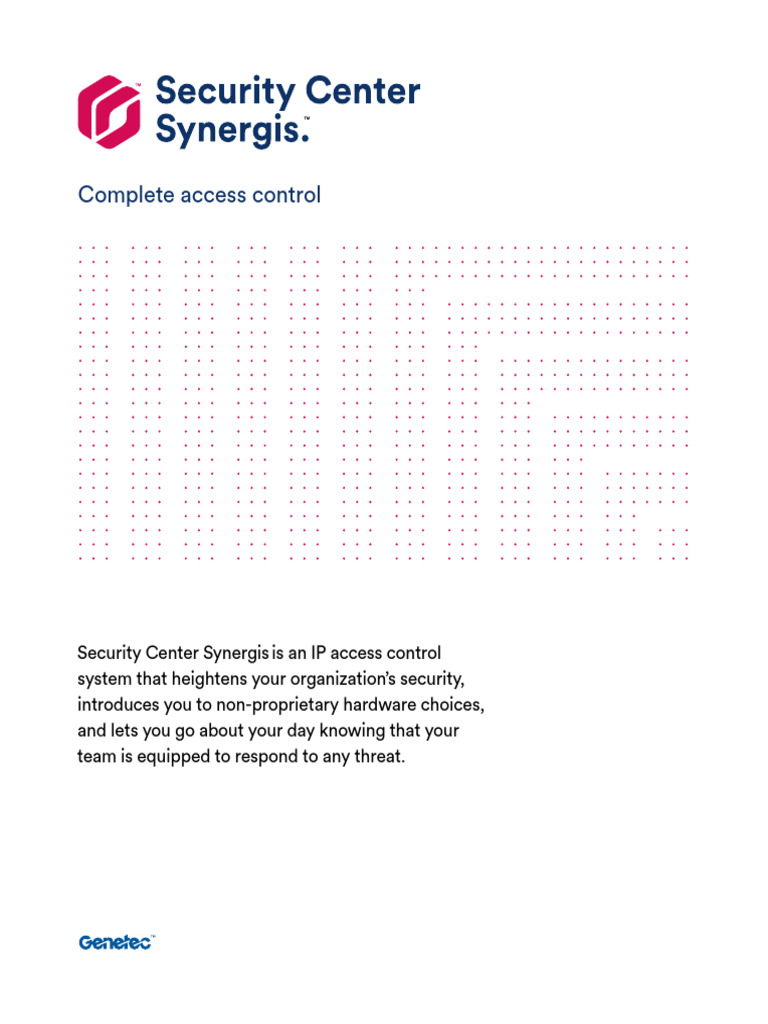 Synergis Product Technical Brochure | PDF | Access Control | Cloud Computing