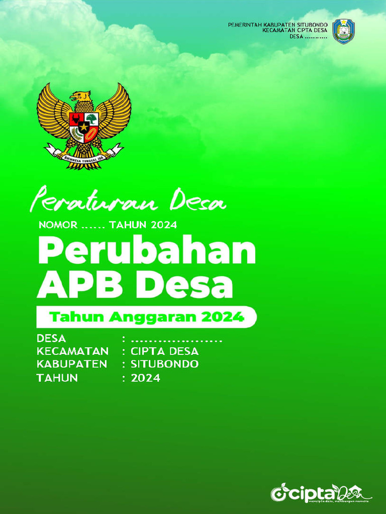 2024 - Perdes Perubahan APB Desa (WWW - Ciptadesa.com) | PDF