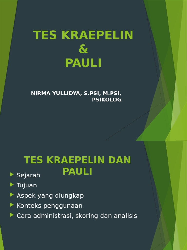 10-11 - Kraepelin & Pauli | PDF