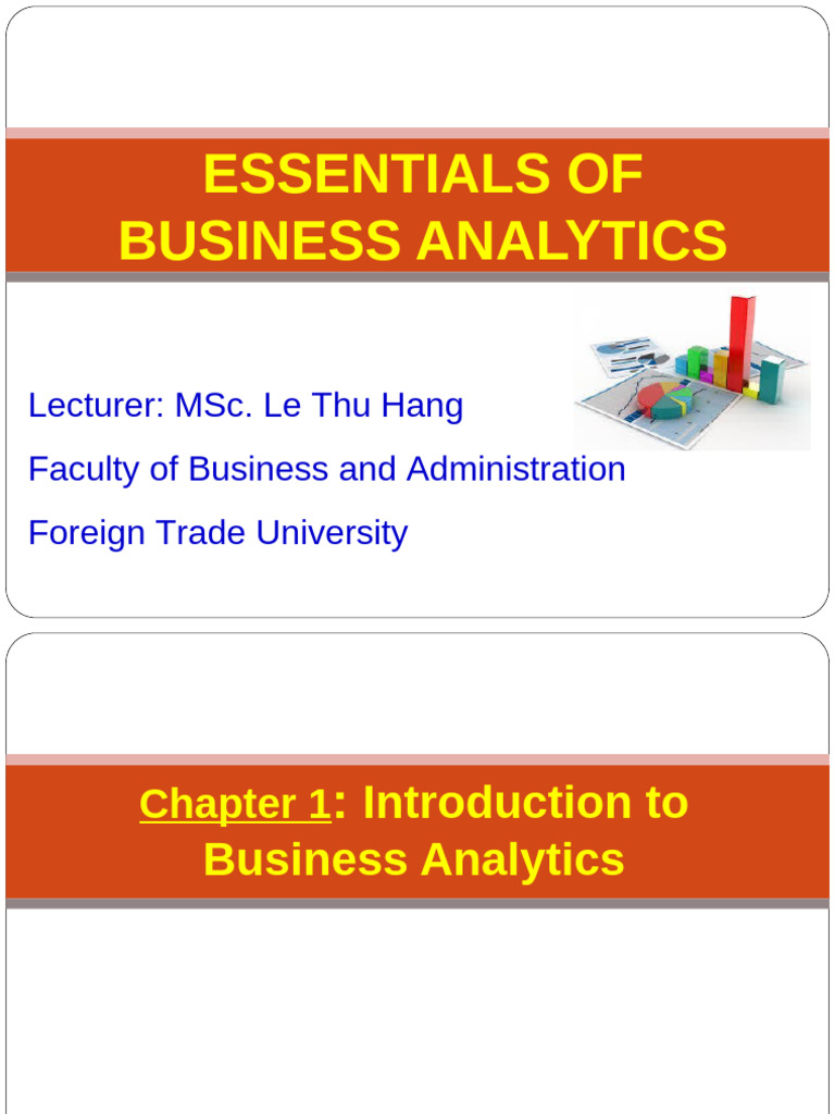 Chapter 1 (Introduction To Business Analytics) | PDF | Analytics | Predictive Analytics