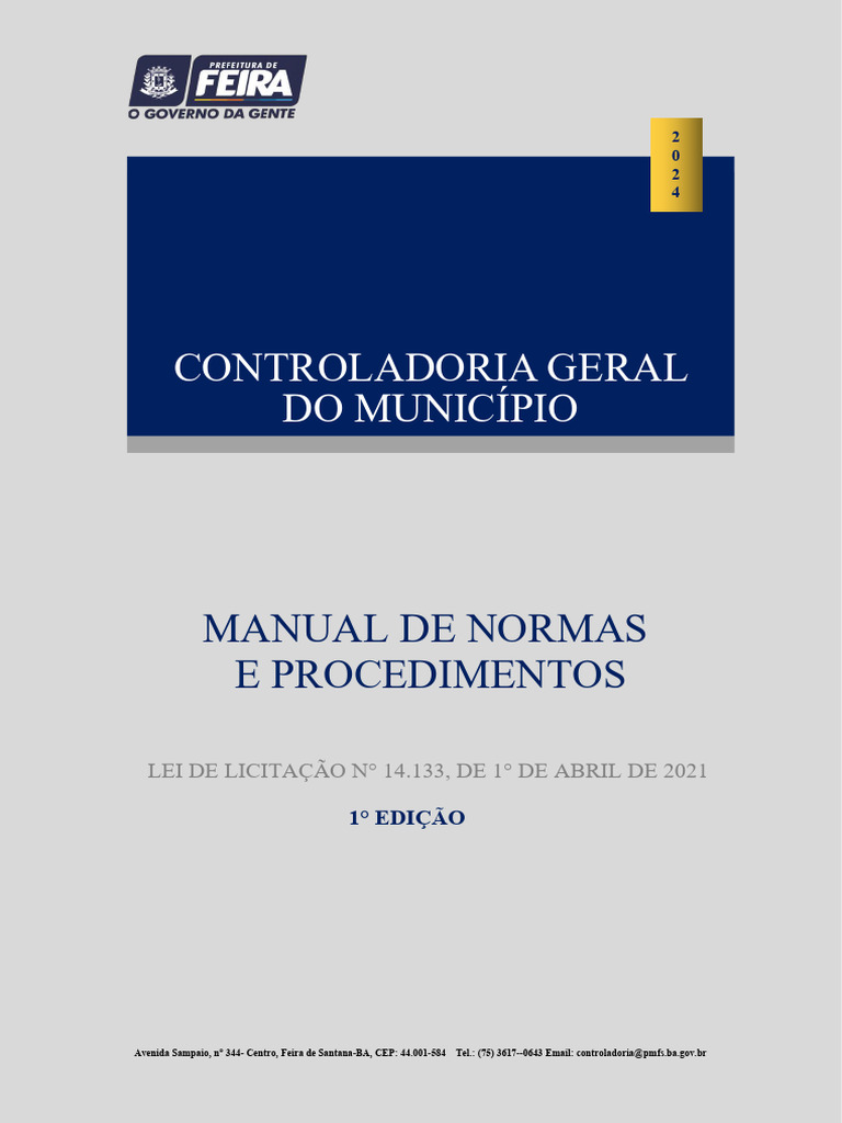 1 Edicao Manual de Normas e Procedimentos | PDF | Administração pública ...