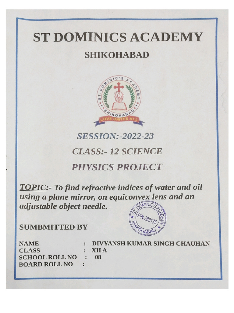 XII Physics Project 2 | PDF