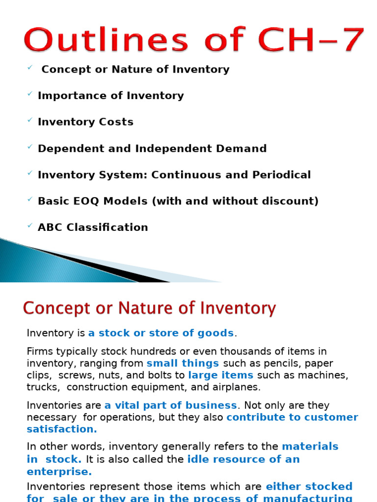 Inventory Management Essentials | PDF | Inventory | Supply Chain Management