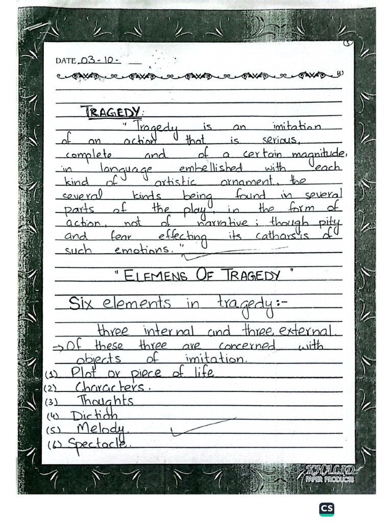 Tragic Hero, Elements and Catharsis | PDF