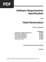 SRS Hotel Management System | PDF | Business | Technology & Engineering