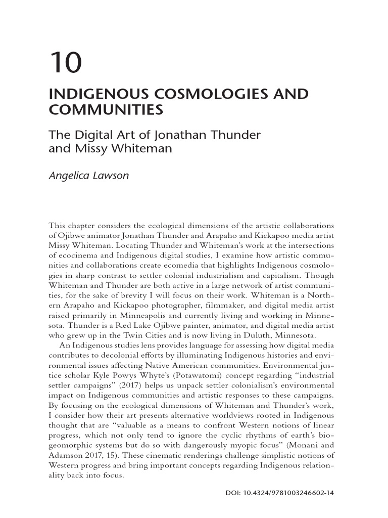 Indigenous Cosmologies and Communities. Ecocinema Theory and Practice 2 ...
