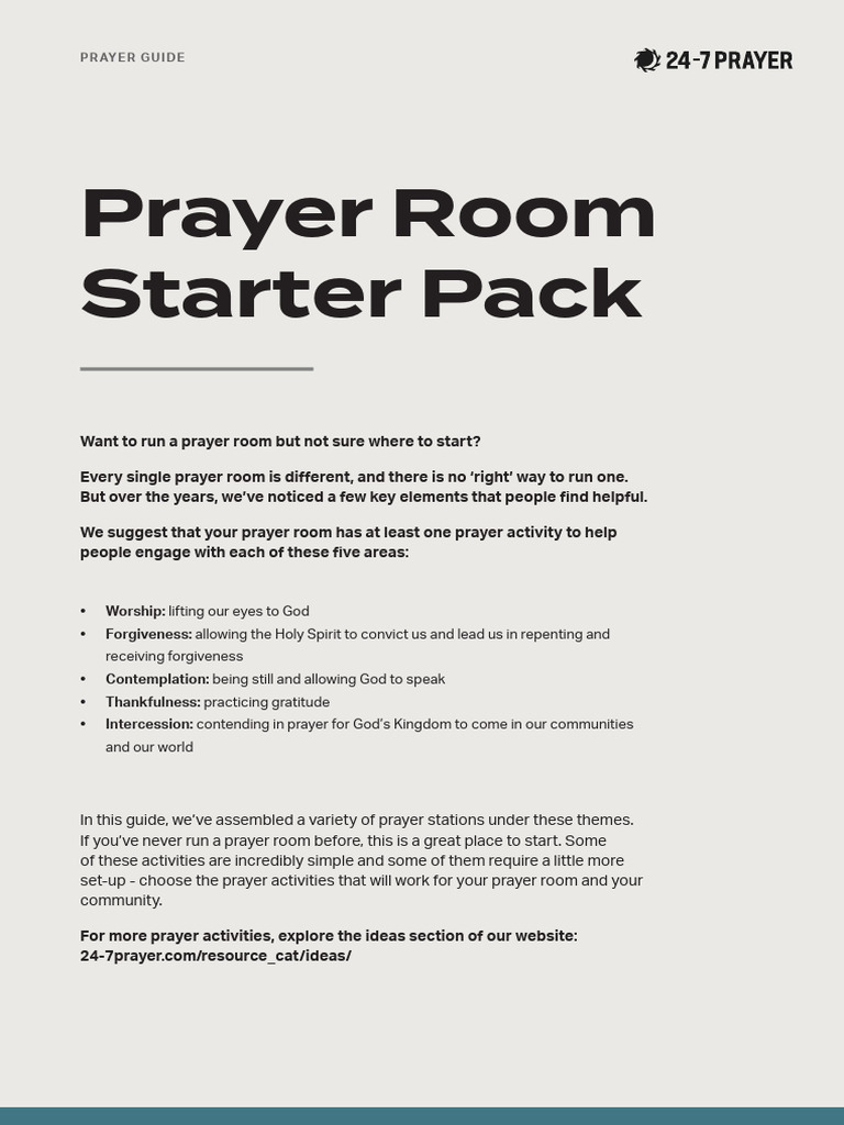 Prayer Room Starter Pack V3 | PDF | Prayer | Forgiveness