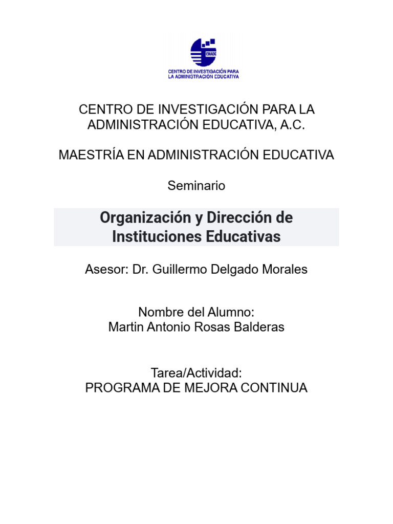 Proyecto de Mejora Continua Telesec Mezquites Chicos-1 | PDF | Escuelas ...